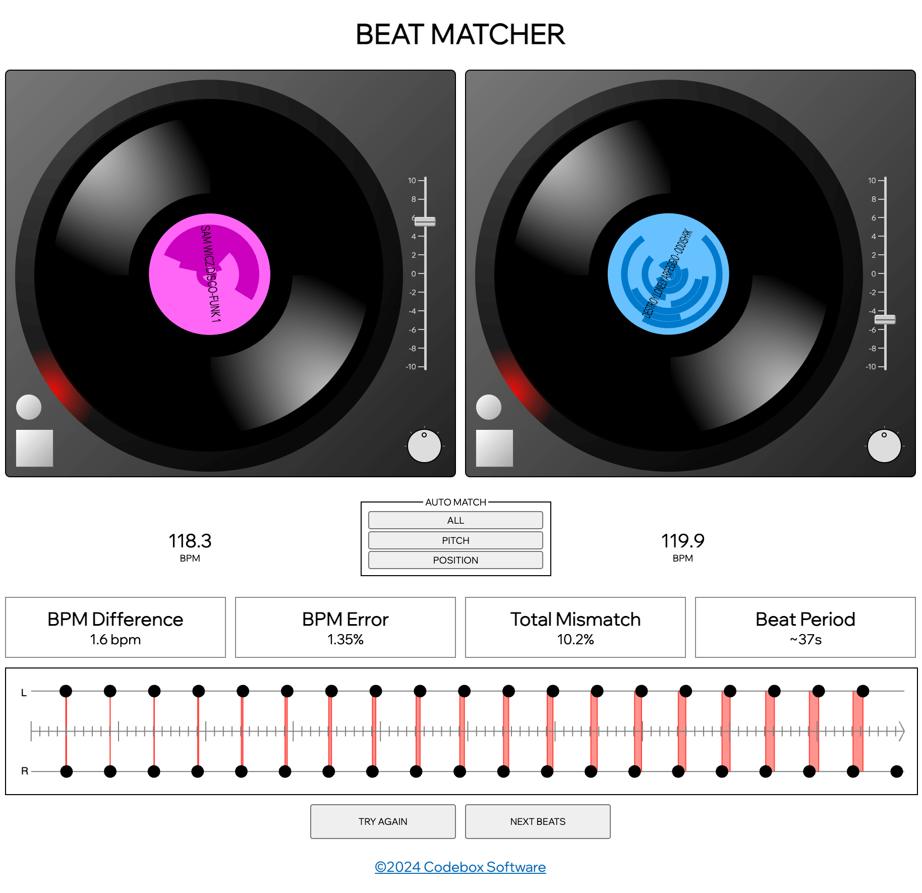 Beatmatching Game Codebox Software